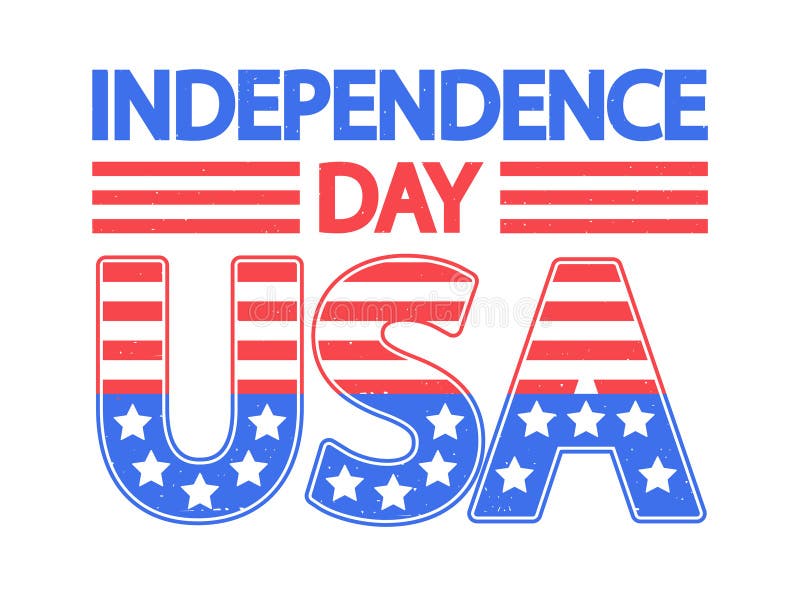 USA Independence Day Badge Design Stock Illustration - Illustration of ...