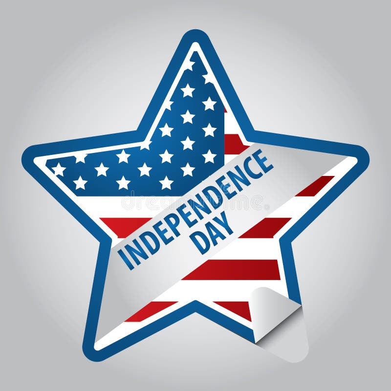 Independence day sticker stock illustration. Illustration of patriotic ...