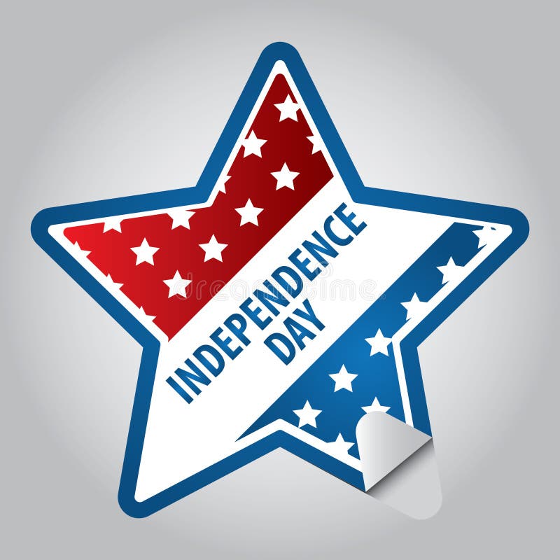Independence day sticker stock illustration. Illustration of patriotic ...