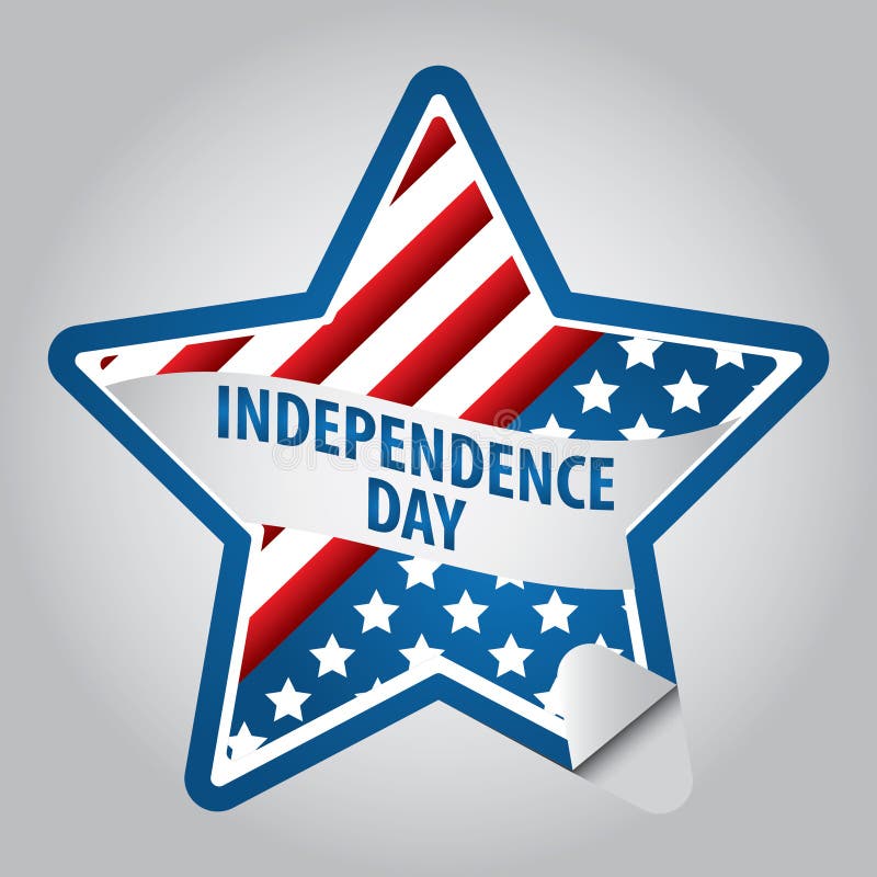 Independence day sticker stock illustration. Illustration of patriotic ...