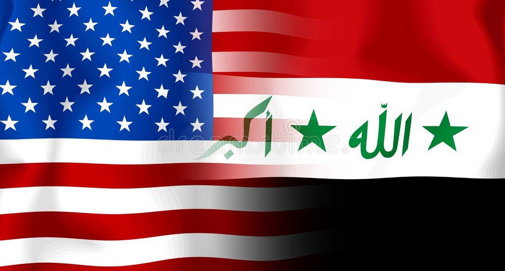 Usa-Irag Flag stock illustration. Illustration of irag - 7151939