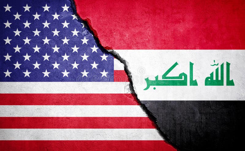 USA and Iraq Conflict. Illustration Stock Illustration - Illustration ...