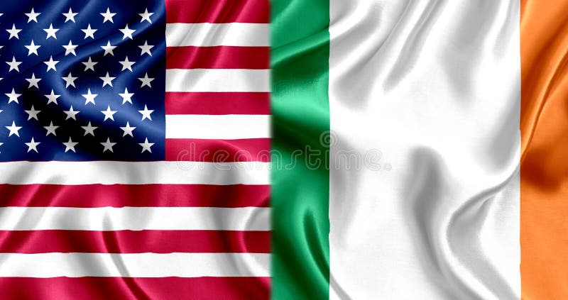 USA and Ireland Flag Silk. Illustration Stock Illustration ...