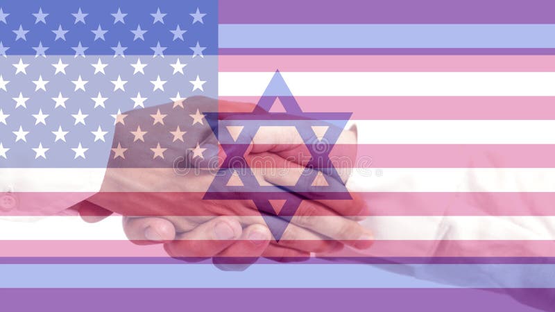 USA and Israel Flag with Handshake Stock Illustration - Illustration of ...