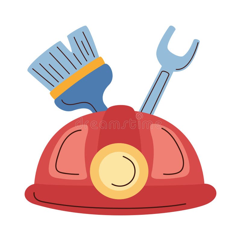 Usa Labor Day with Firefighter Cap Stock Vector - Illustration of ...