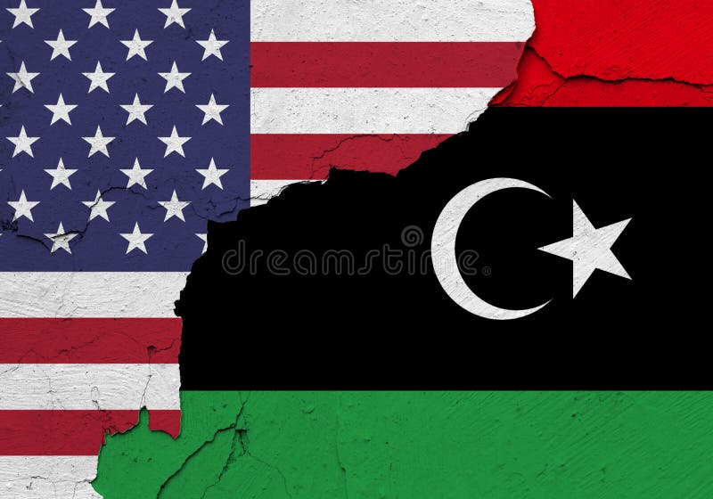 USA and Libya Flags. International Relations Stock Photo - Image of ...