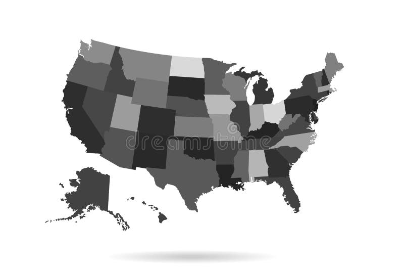 Usa map divided on regions stock illustration. Illustration of timeline ...