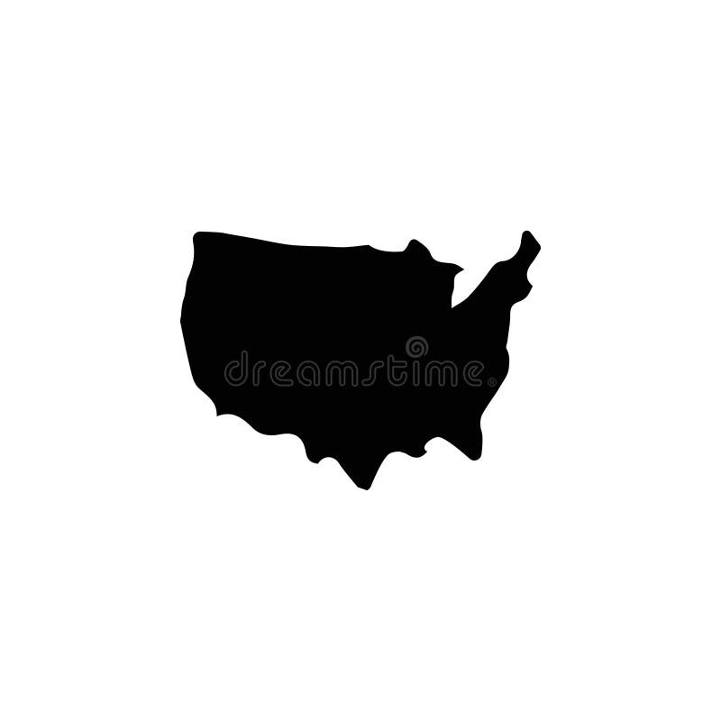 USA Map Icon Web Design in Vector Stock Vector - Illustration of border ...