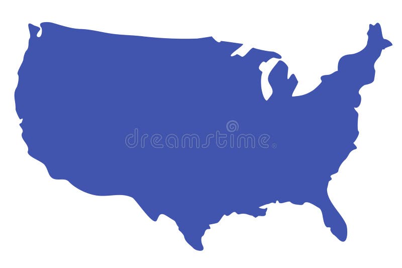 USA Map Simple, United States of America Map Stock Vector ...