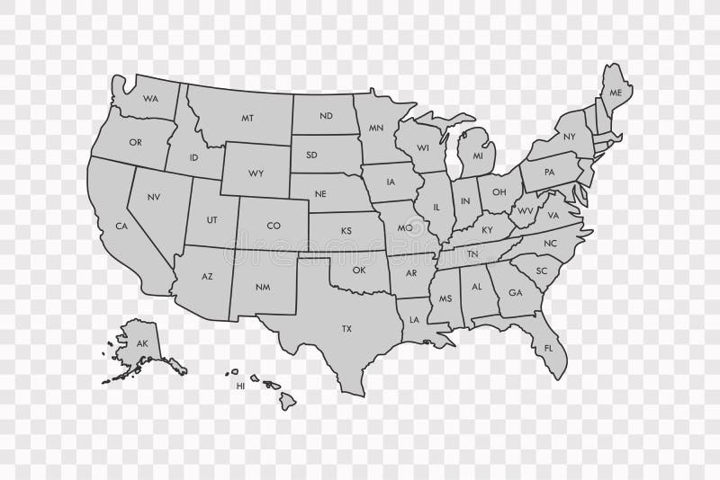 USA Map - Stock Vector Illustration Stock Illustration - Illustration ...