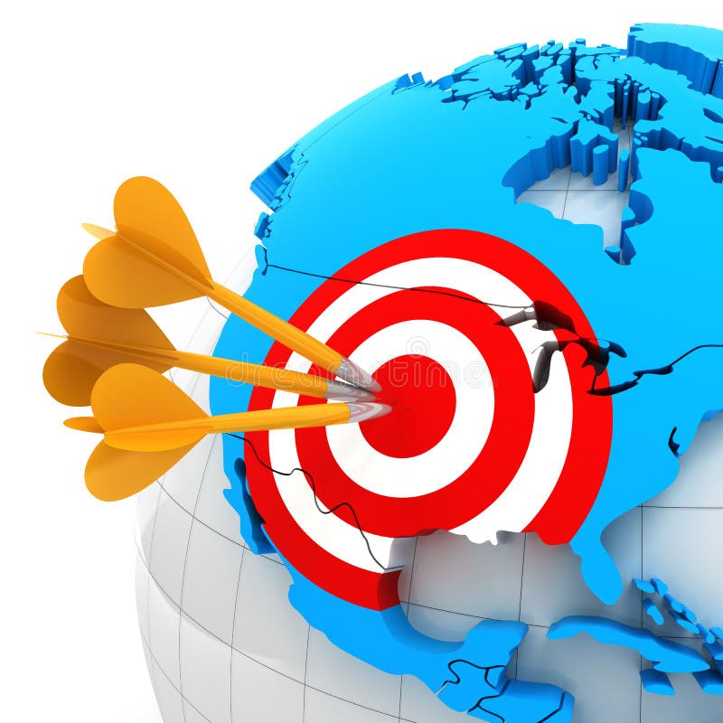 USA map with target stock illustration. Illustration of sign - 53067262