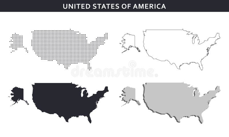 USA Map Vector Collection, Abstract Patterns Stock Vector ...