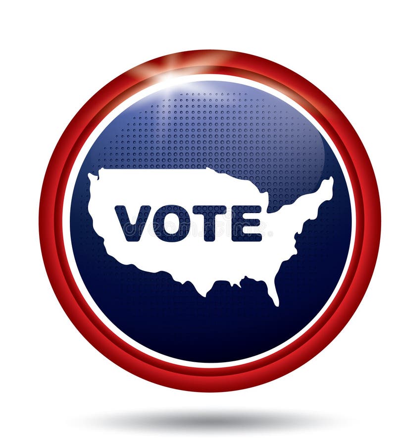 USA Map and Voting. Vector Illustration Decorative Design Stock Vector ...