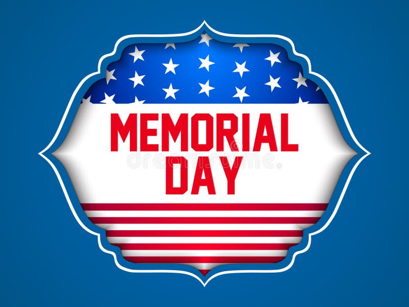USA Memorial Day Abstract stock illustration. Illustration of icon ...