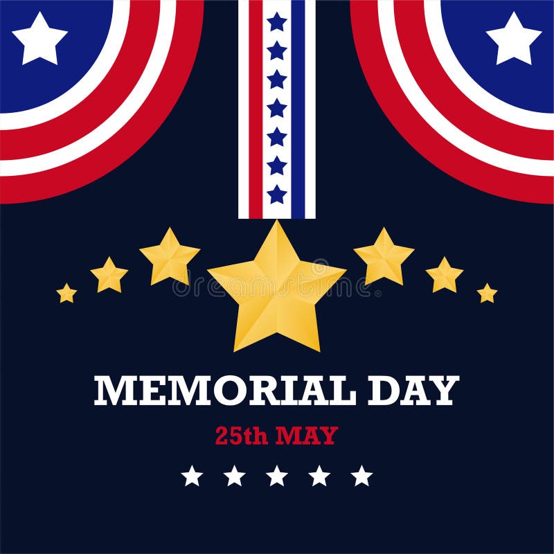 USA Memorial Day Backround Illustration Stock Vector - Illustration of ...