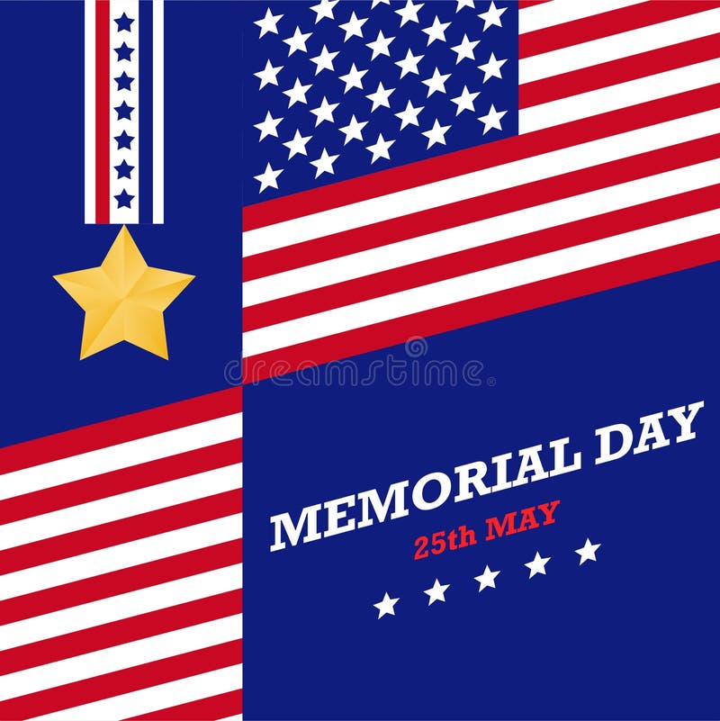 USA Memorial Day Backround Illustration Stock Vector - Illustration of ...