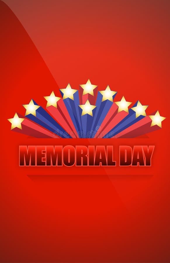 We are Open Memorial Day Message Stock Illustration - Illustration of ...