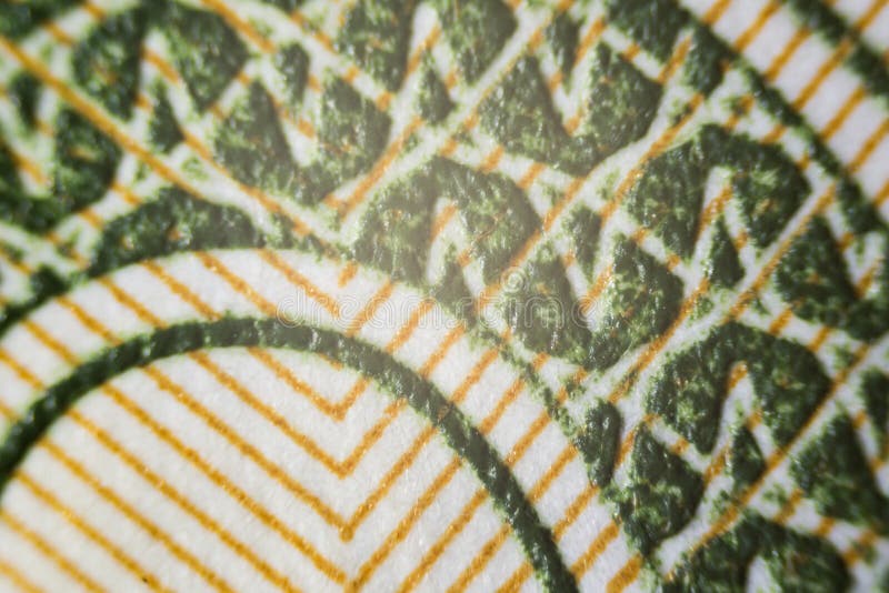 USA Money Under a Microscope Partially Out of Focus, Focus Point on ...