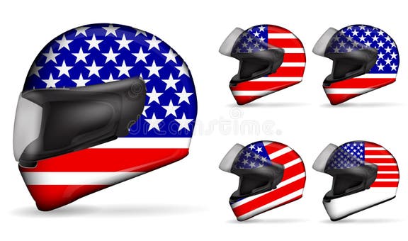 American Flag Helmet Motorcycle Stock Illustrations – 203 American Flag ...