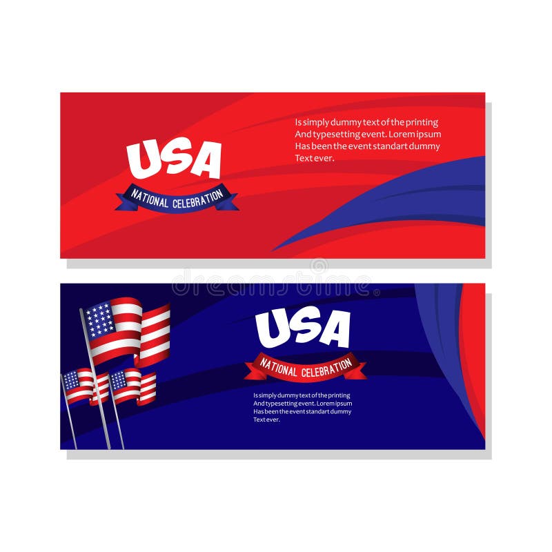 USA National Celebration Poster Vector Template Design Illustration ...
