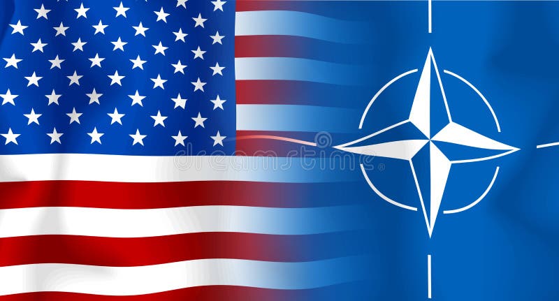 Usa-Nato Flag stock illustration. Illustration of burn - 7152289