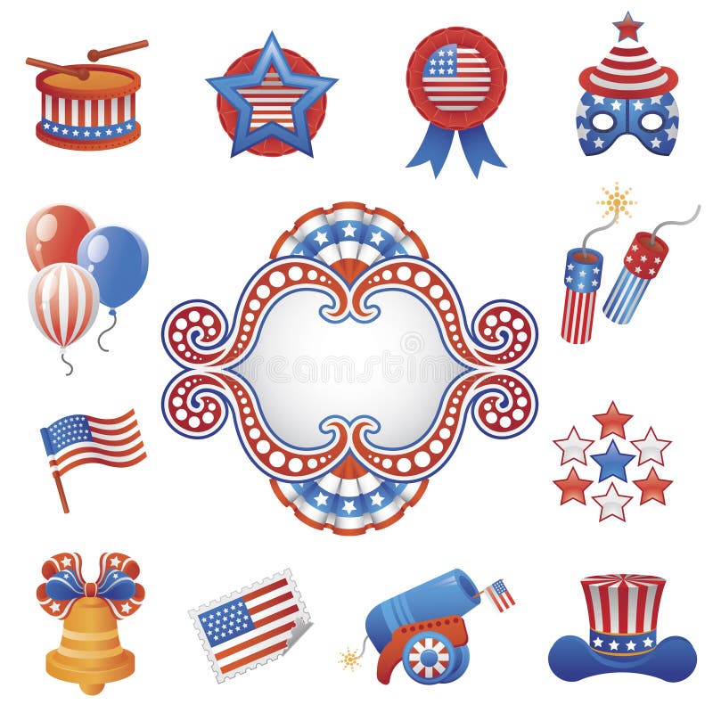 American Themed Frame Design Stock Illustrations – 470 American Themed ...