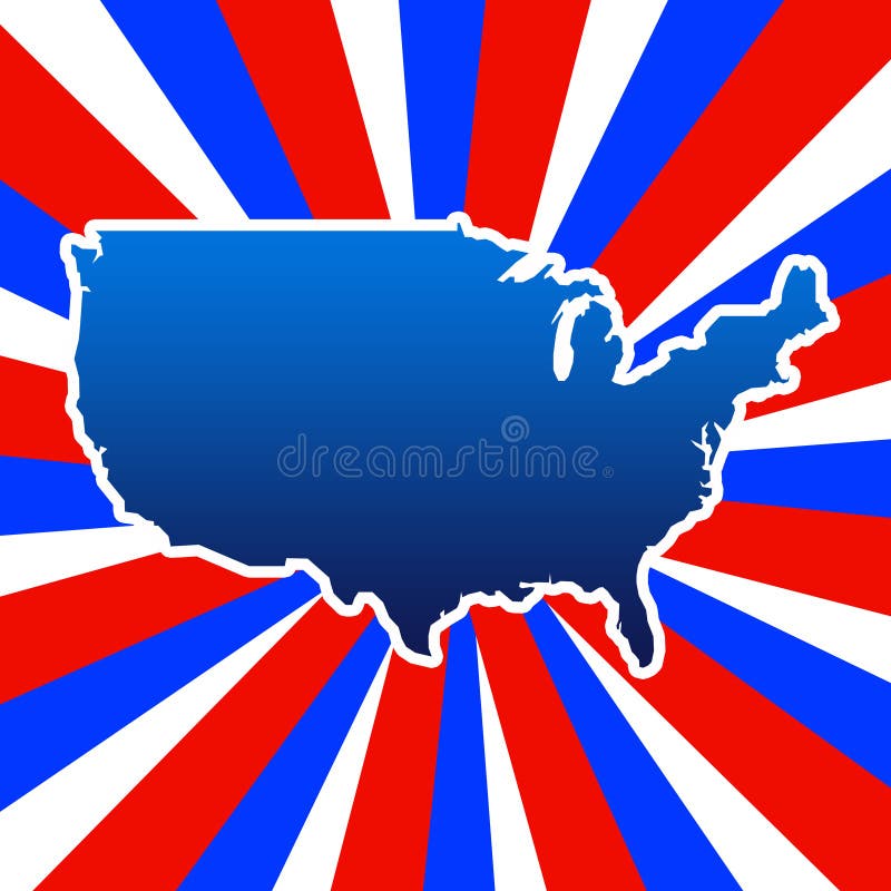 USA outline stock illustration. Illustration of flag - 35236218