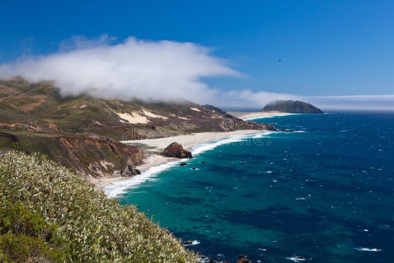 USA - Pacific Coast Highway One Stock Image - Image of rock, coastline ...