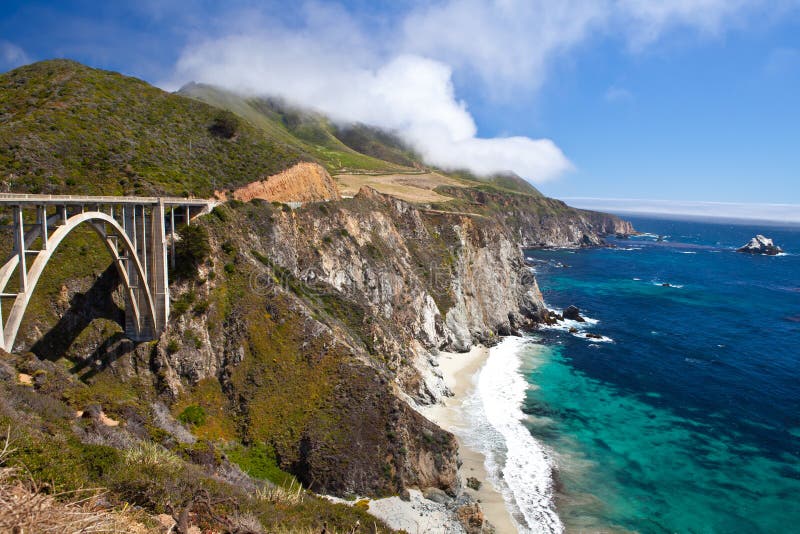 USA - Pacific Coast Highway One Stock Image - Image of rock, large ...