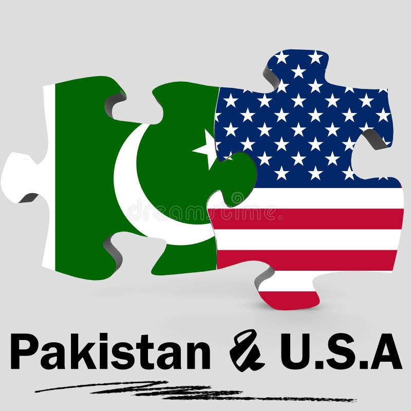 USA and Pakistan Flags stock vector. Illustration of flag - 52379934