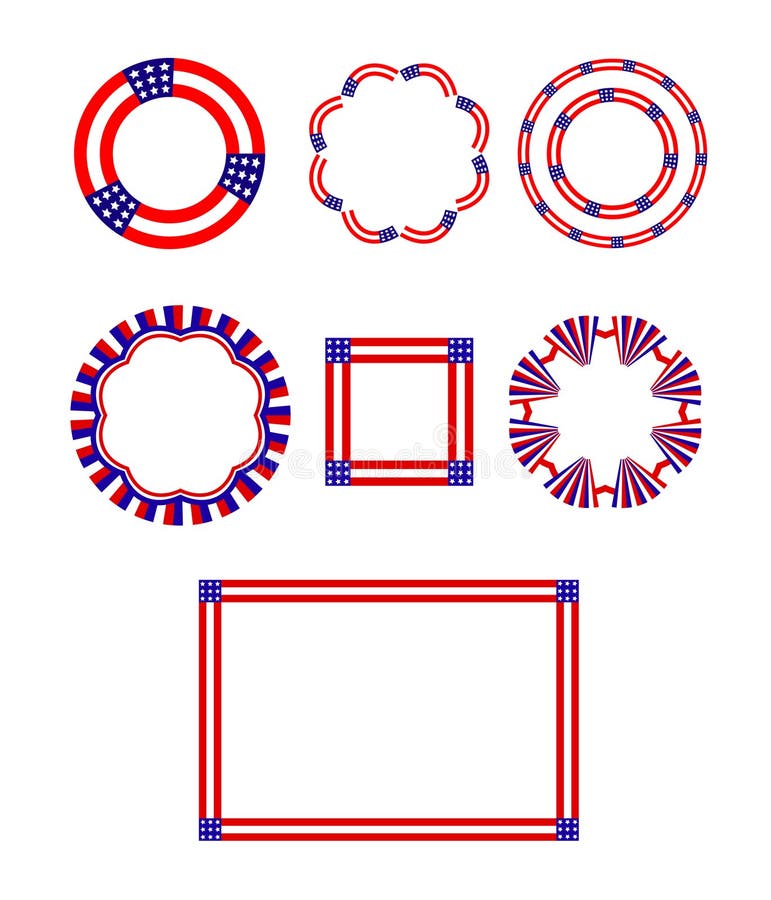 USA Patriotic Motifs stock vector. Illustration of vector - 5775030