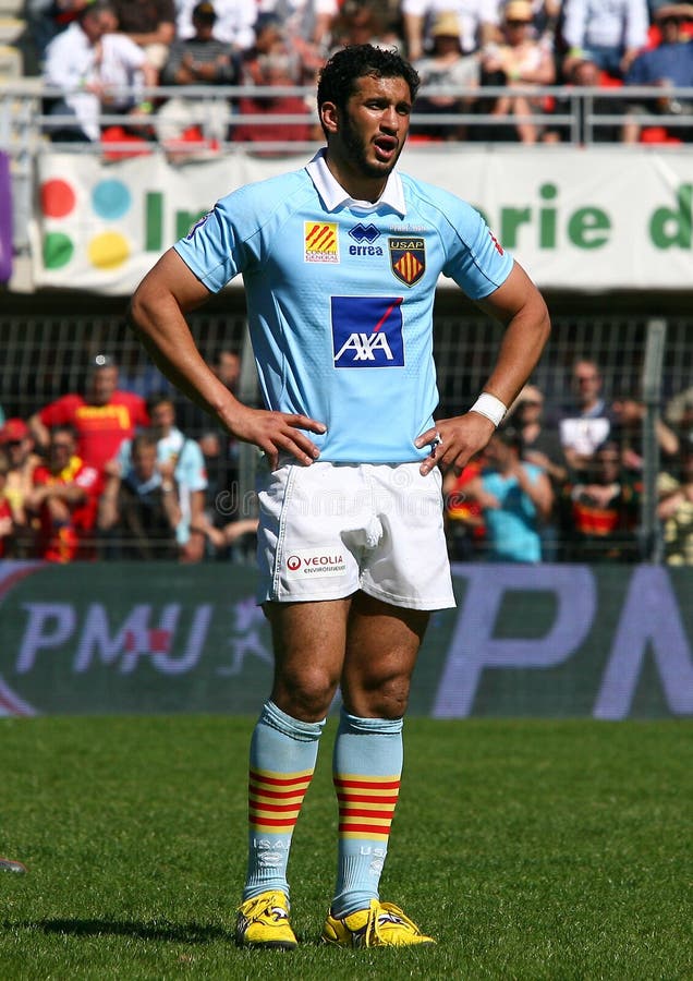 USA Perpignan S Maxime Mermoz Editorial Photo - Image of france, sport ...