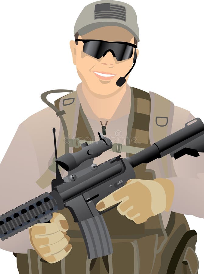 USA Private Military Contractor Stock Vector - Illustration of ...