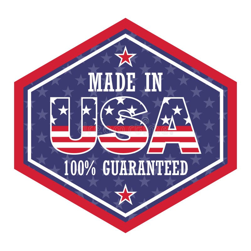 USA Product Sticker. Vector Illustration Decorative Design Stock Vector ...