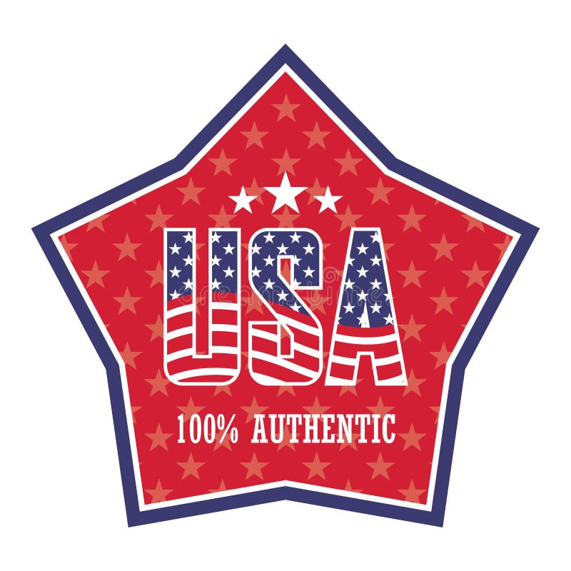 Usa Product Sticker. Vector Illustration Decorative Design Stock Vector ...