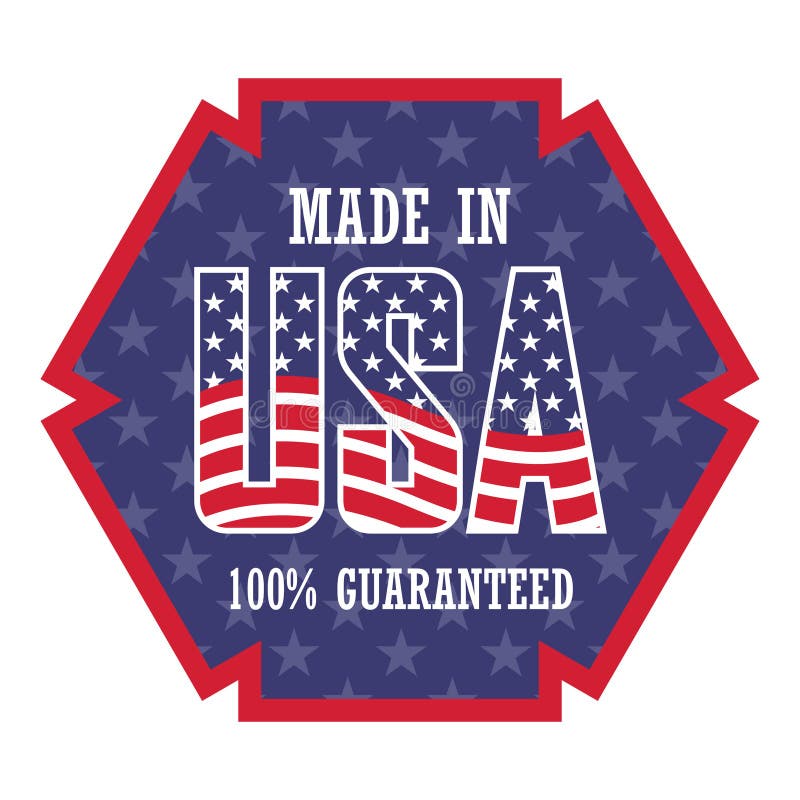 USA Product Sticker. Vector Illustration Decorative Design Stock Vector ...