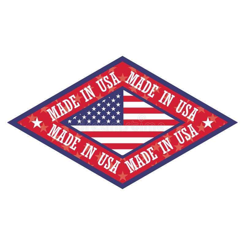 Usa Product Sticker. Vector Illustration Decorative Design Stock Vector ...