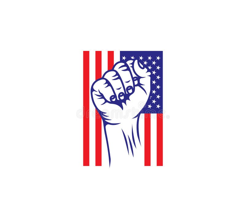 USA revolution fist stock vector. Illustration of logo - 204014274
