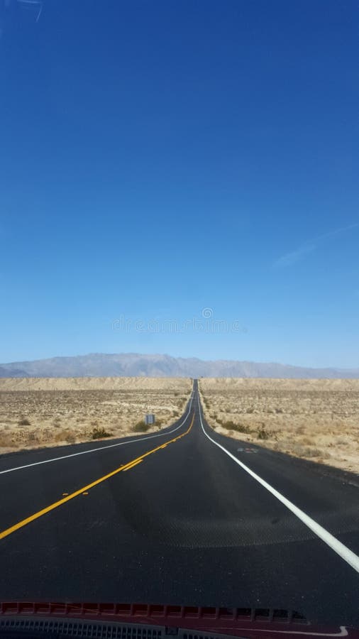 Usa Road Go Forward Blue Sky Stock Photo - Image of blue, long: 119824610