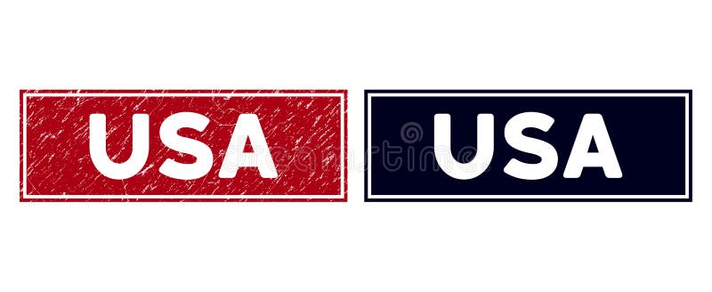 Grunge USA Rectangular Watermark Stock Illustration - Illustration of ...
