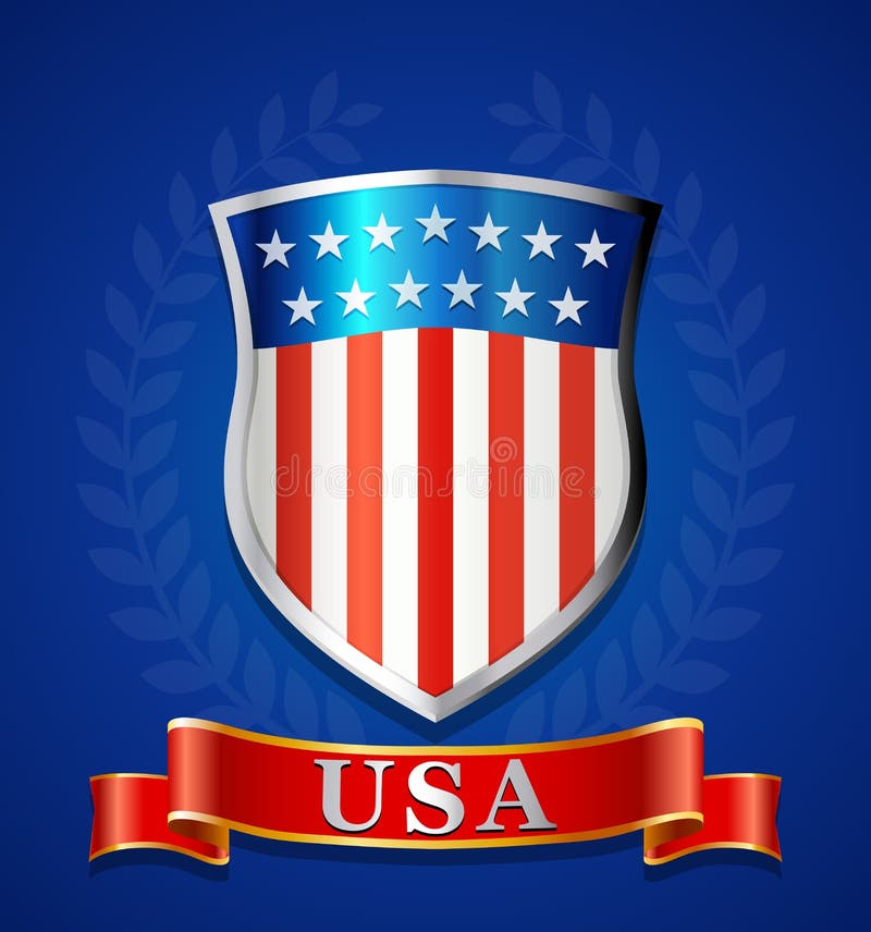 USA shield design stock vector. Illustration of design - 47096790