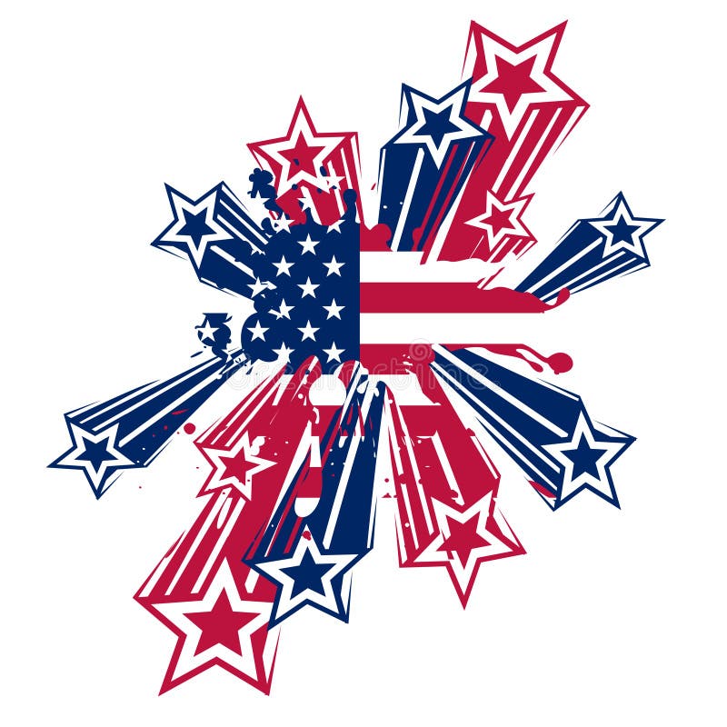 USA star flag design stock vector. Illustration of design - 33825216