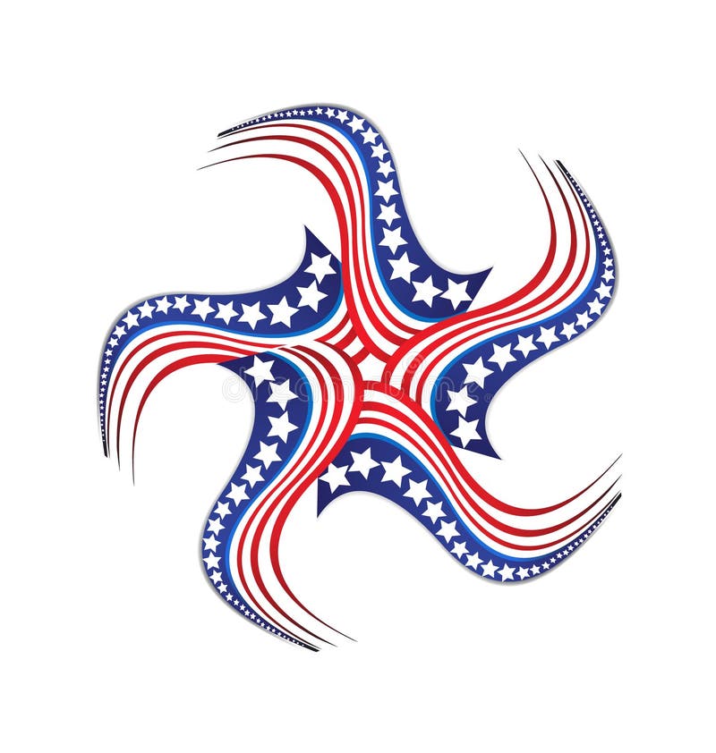 USA Star Flag Logo Stripes Design Elements Vector Background Stock ...