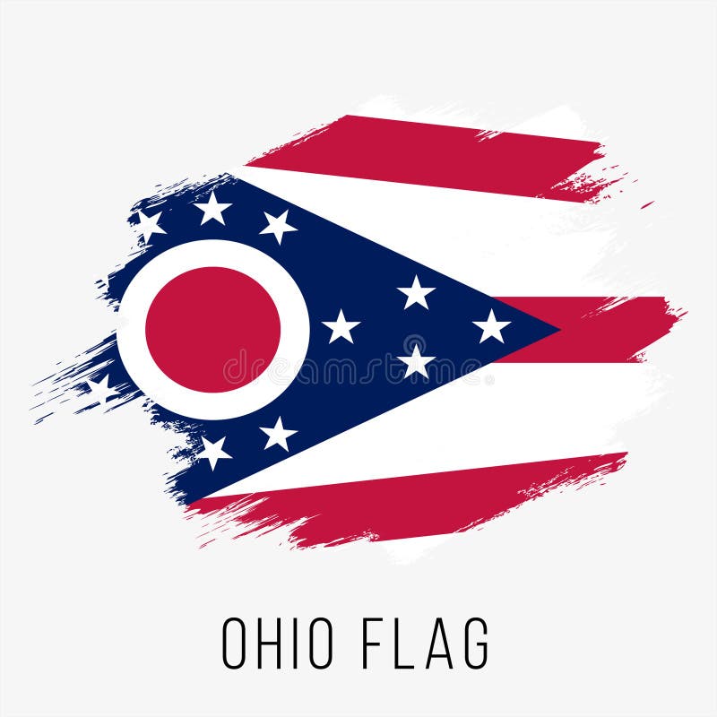 USA State Ohio Vector Flag Design Template. Ohio Flag for Independence ...