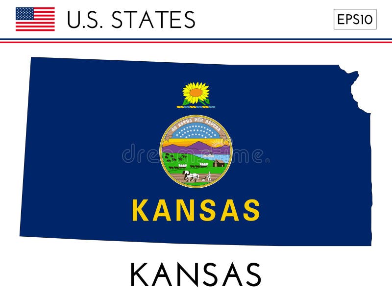 Kansas Map Outline Stock Illustrations – 2,011 Kansas Map Outline Stock ...