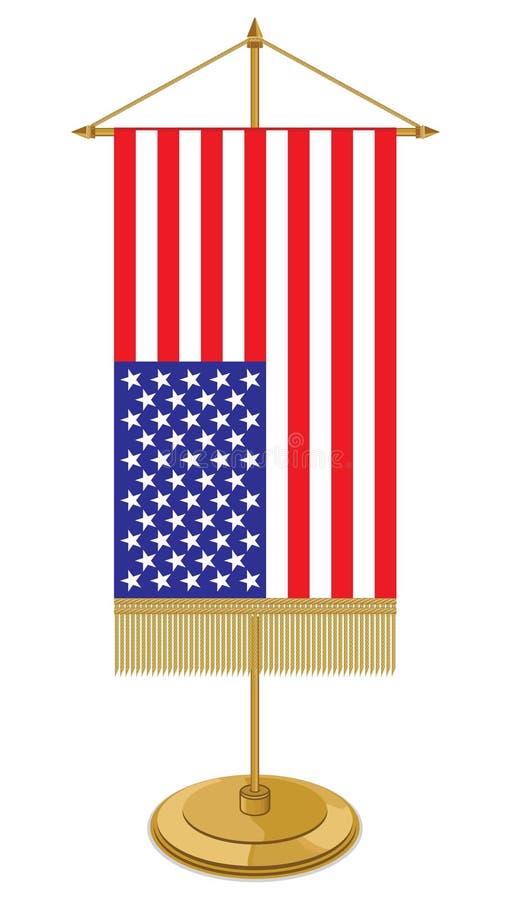 USA table flag on white stock illustration. Illustration of friendship ...