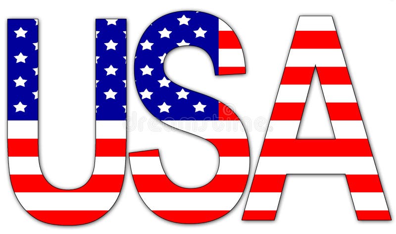 USA - text stock illustration. Illustration of flag, text - 41824