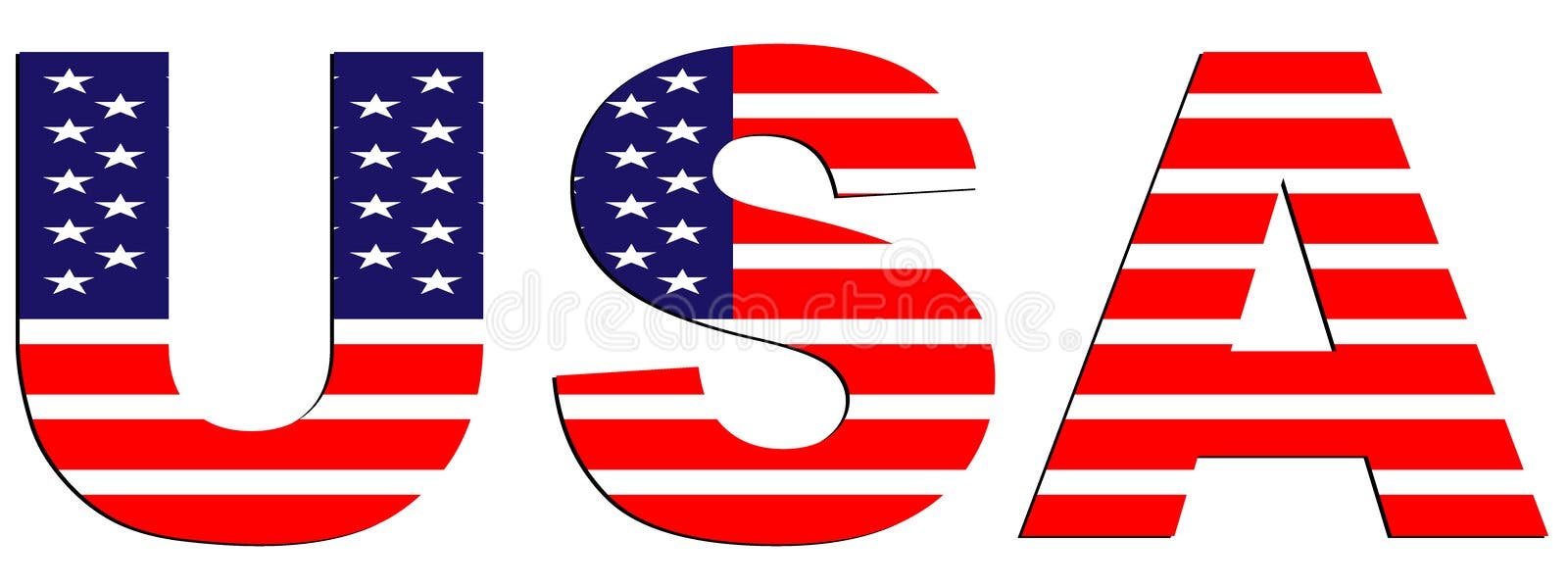 USA - text stock illustration. Illustration of flag, text - 41824