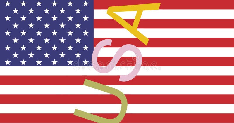 USA Text that Grows and Continues To Rotate Changing Color Stock ...