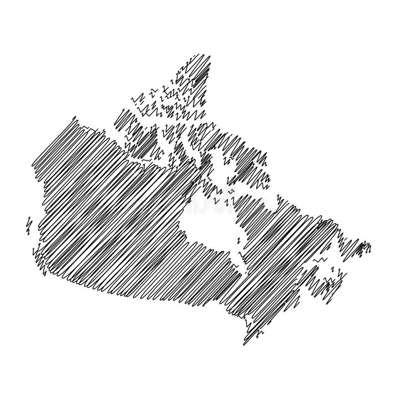Canada Thread Map Line Vector Illustration Stock Vector - Illustration ...